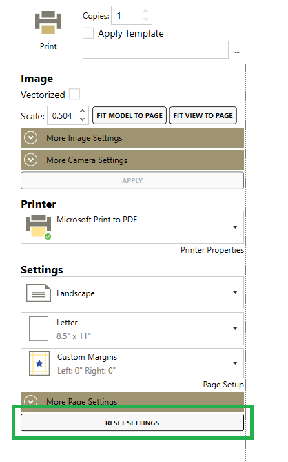 Print Preview Reset Setting — SpinFire Insight documentation