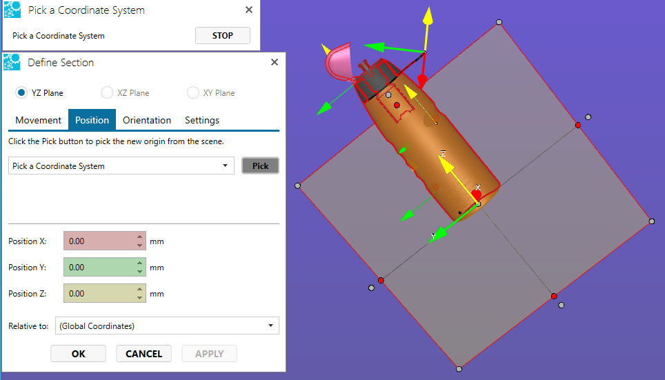 SpinFire Ultimate 11 7 0 Pick A Coordinate System For Sectioning ...